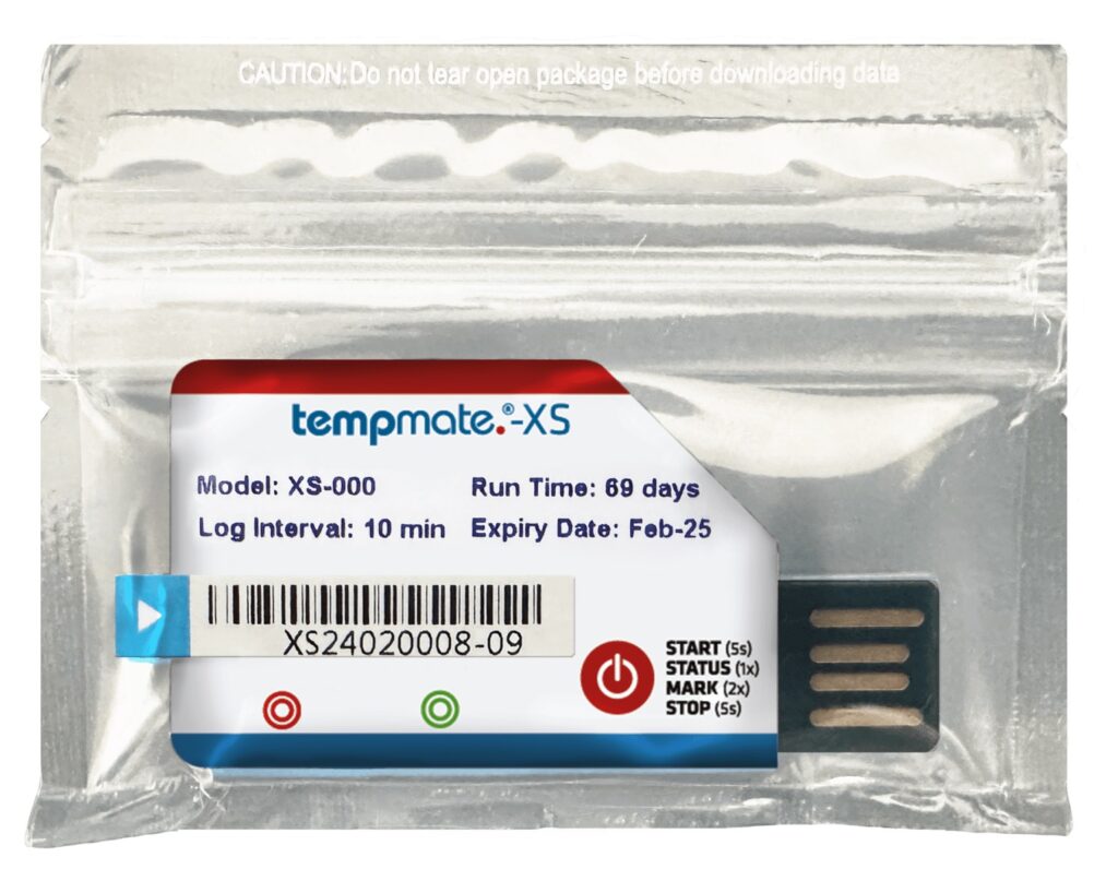 Single use temperature logger Tempmate XS - Sysmatec