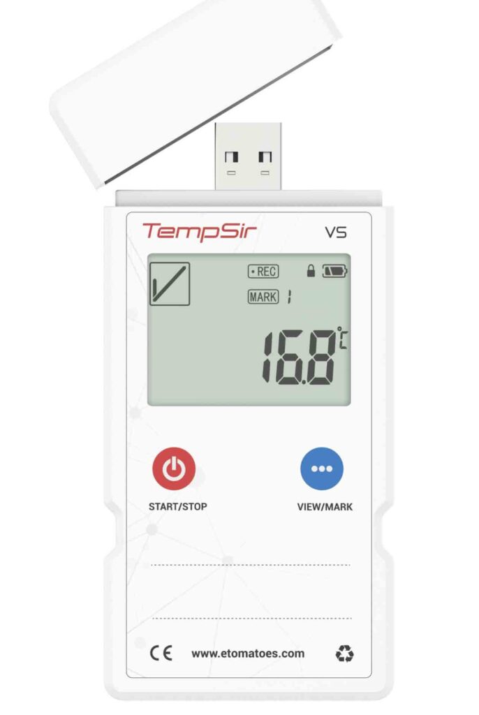 Temperature Data Logger TempSir-VS Dry Cell - Sysmatec